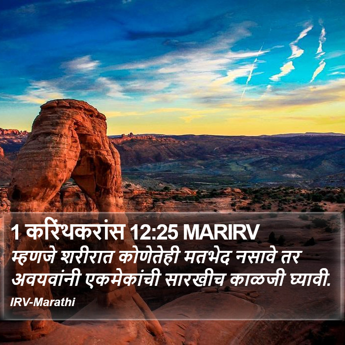 1 करिंथकरांस 12:25 MARIRV - म्हणजे शरीरात